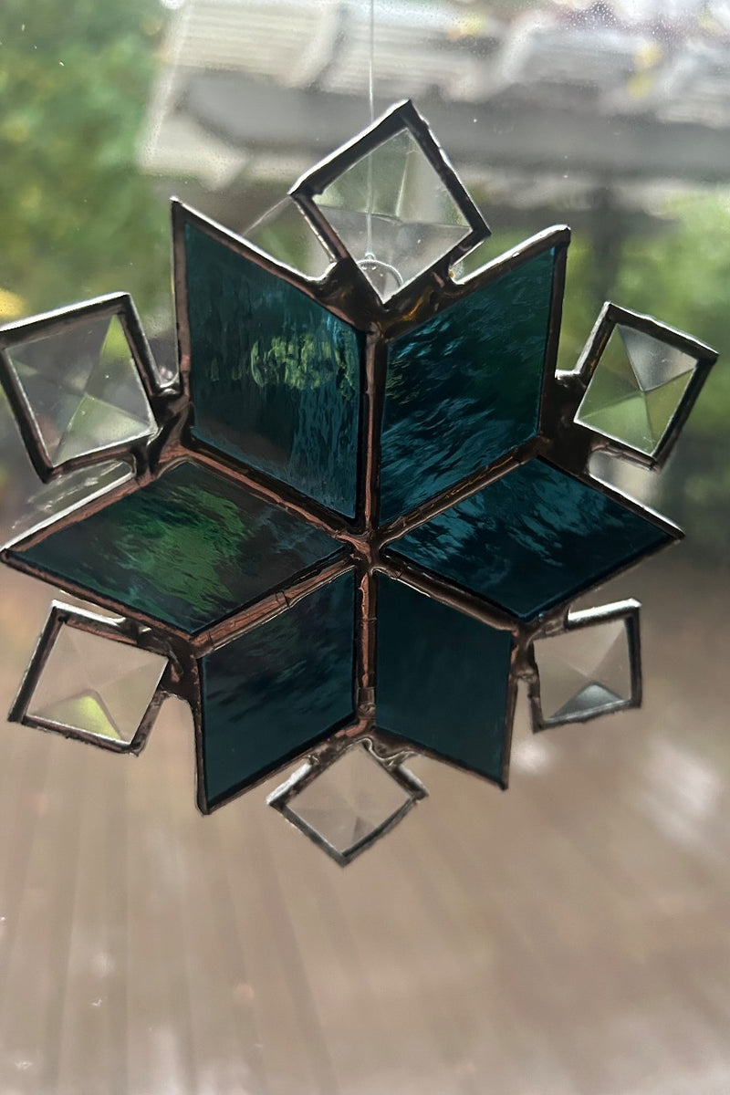 Stained Glass Snowflake Sun Catcher MTS – Bliss Marketplace