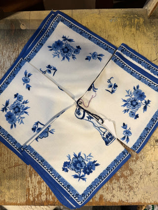 Delft Blue Cow Linen Napkins 4 MTS – Bliss Marketplace