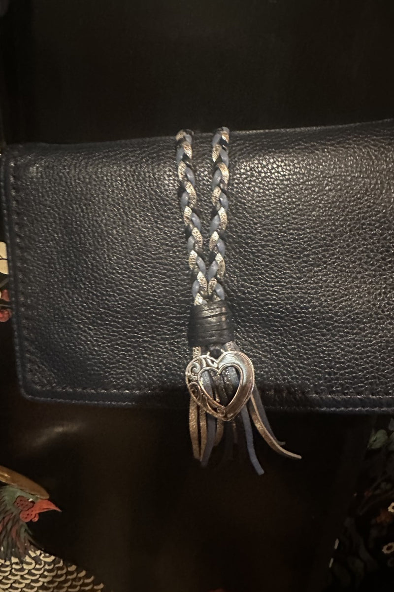 Navy Blue Leather Wallet Bag #63 VV MTS – Bliss Marketplace